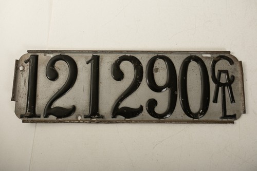 Early 1913 California License Plate (E3R) 121290 CAL Tag (JSF6) Metal ...