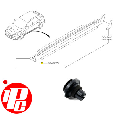 6x Side Skirt Push Clips Fits: Subaru Impreza WRX STi 07-14 R205 Spec C ...