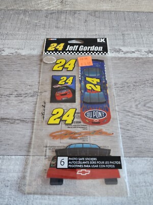 NASCAR Jeff Gordon # 24 Suit 3-D Stickers 6 Pieces NEW Jolee's Retired ...