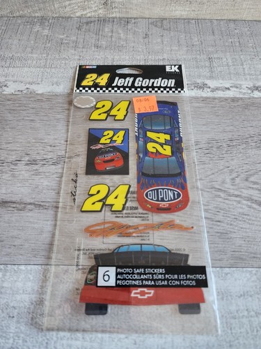 NASCAR Jeff Gordon # 24 Suit 3-D Stickers 6 Pieces NEW Jolee's Retired ...