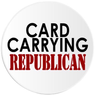 Card Carrying Republican - 10 Pack Circle Stickers 3 Inch ...