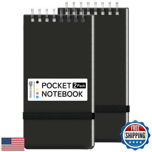 Small Pocket Notebook Journal, Mini Notepad Spiral Notebooks for Work ...