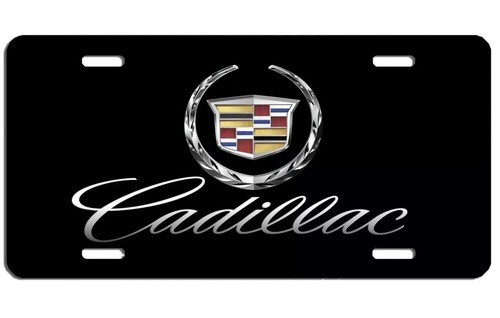 Cadillac vanity aluminum vehicle license plate car truck SUV tag black ...