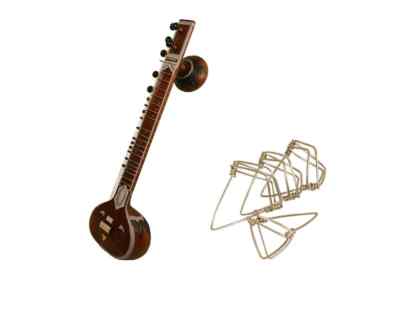 Full Size Standard Indian Sitar w/Bag Book or Cd + Mizrabs, 4 Pack | eBay