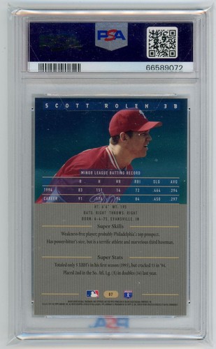 1995 Bowman's Best Scott Rolen RC Philadelphia Phillies PSA 8 #87 | eBay