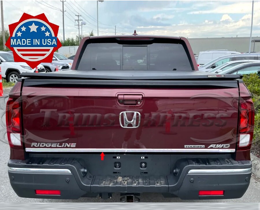 fit:2017-2025 Honda Ridgeline Rear Tailgate Cover Bumper Accent Trim ...