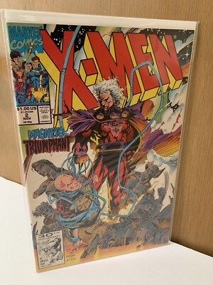 X-Men 2 🔥1991 JIM LEE Cover Art🔥MAGNETO Nick Fury CYCLOPS Wolverine🔥NM ...