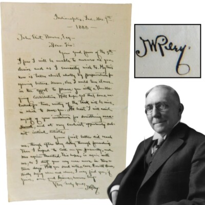 James Whitcomb Riley 1888 Autograph Letter Signed - "Hoosier Poet" | eBay