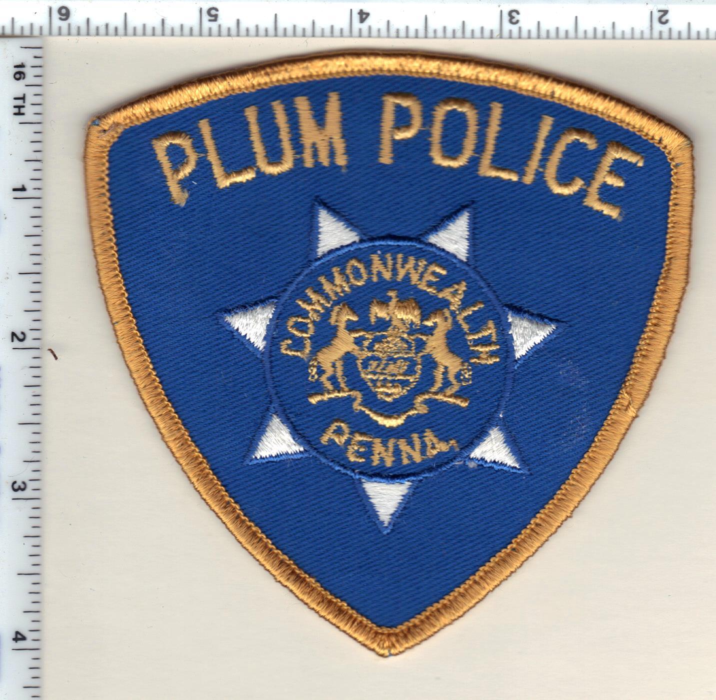 Plum Police (Pennsylvania) Shoulder Patch from 1992 | eBay