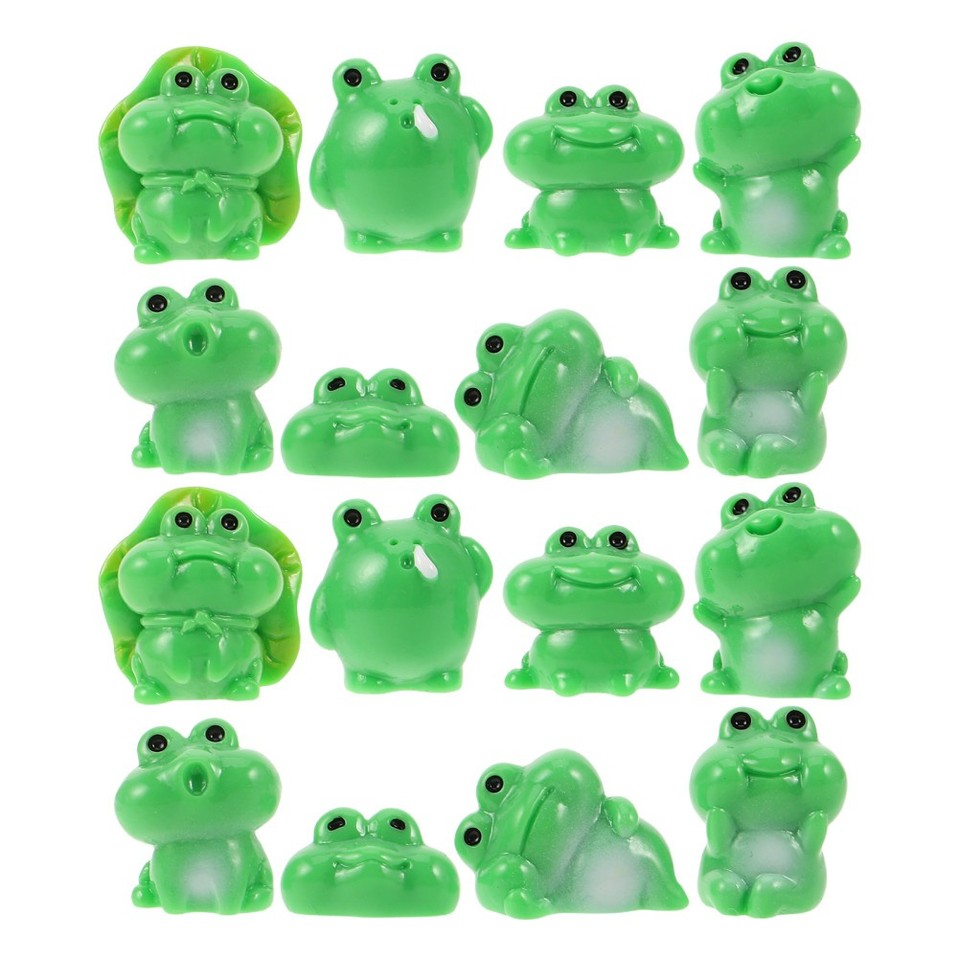 40 Pcs Adorable Miniature Frog Figurine Resin Frogs Figures Statue for ...