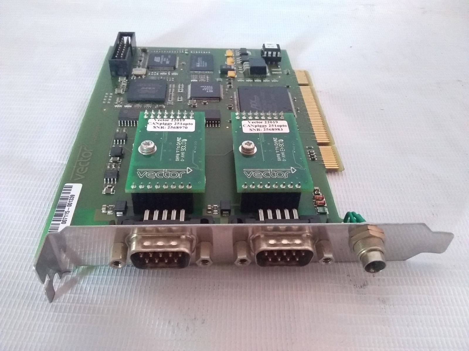 007115-001339 Vector CANboardXL PCI Card with 2 Vector CAN piggy 22019 ...