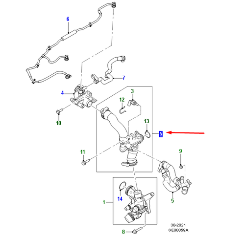 Jaguar F-PACE X761 Bypass-Schlauch T4A47115, Originalteil | eBay