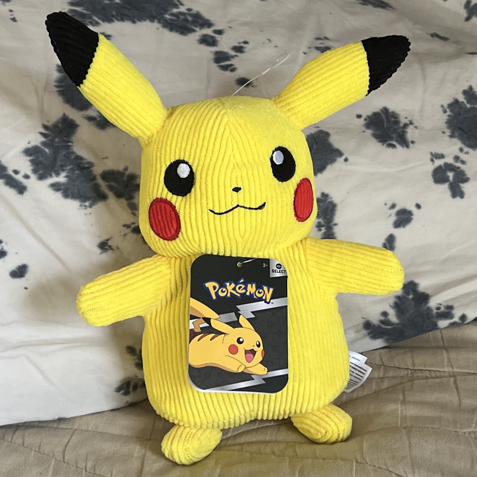 Pokemon 10” Pikachu Corduroy SELECT Plush Licensed Authentic Rare Hard ...