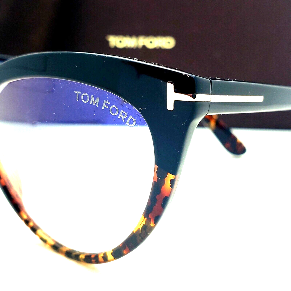 New TOM FORD Blue Block Eyeglasses TF 5674-B 005 54-17 140 Leopard ...