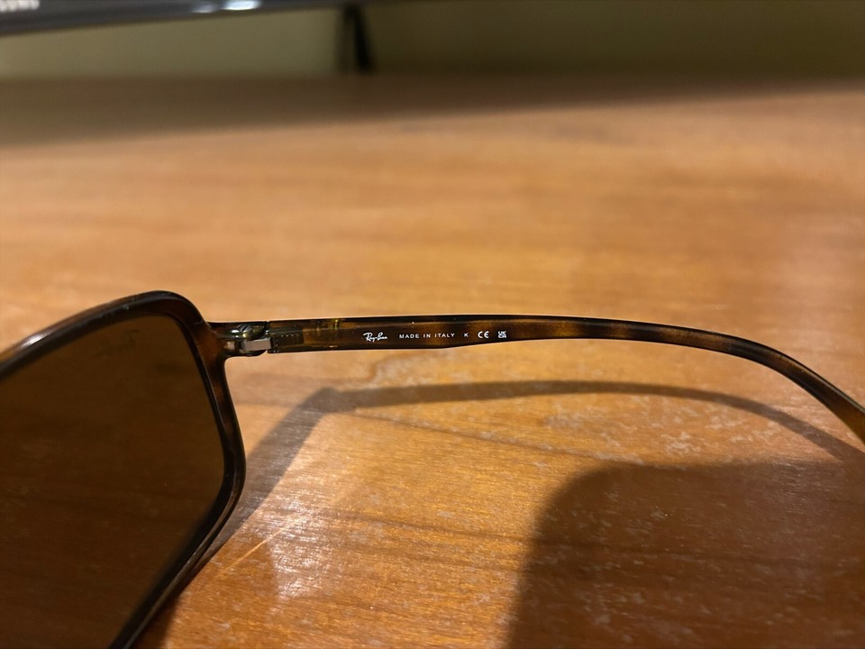 Ray Ban 4375 Polished Havana Dark Brown Lens | eBay