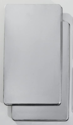 Premium Stainless Steel Rectangle Burner Covers, Set of 2 for Gas and ...