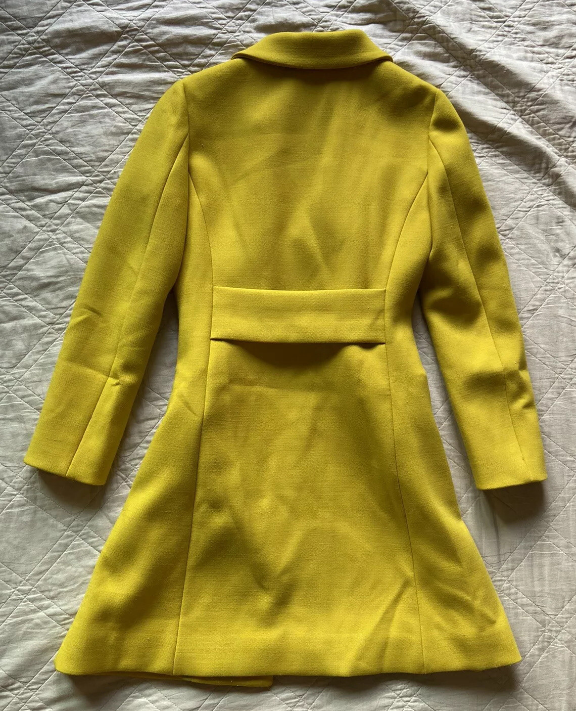 Boutique Moschino⚡️{$1,995} Yellow twill single breasted overcoat size ...