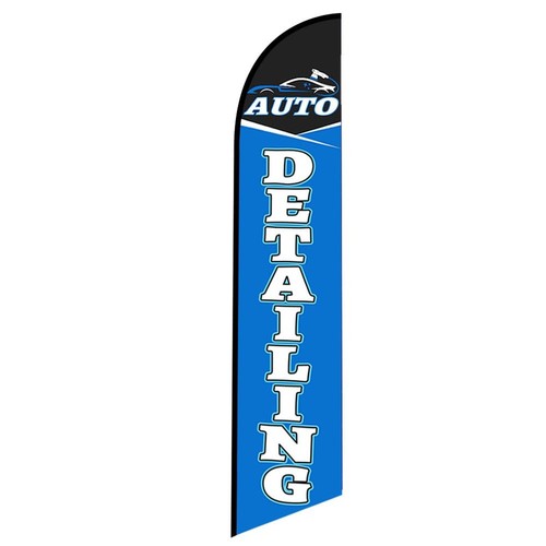Auto Detailing Feather Banner Swooper Flag - Replacement FLAG ONLY | eBay