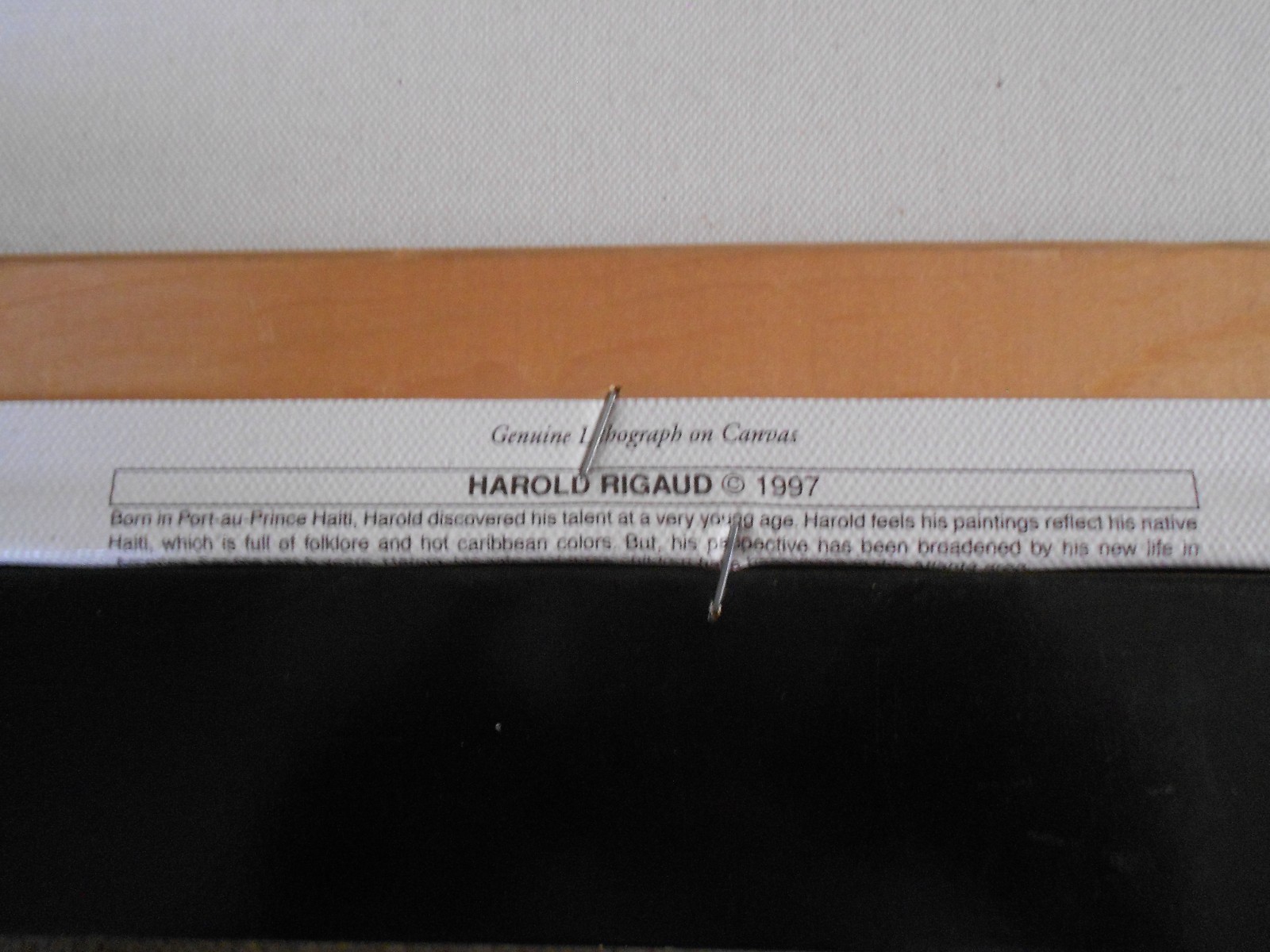 ***HAROLD RIGAUD*** '97 LITHO ON CANVAS "MARKET PLACE" 24"W X 20" SIP ...