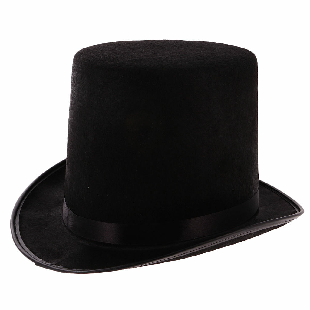 Deluxe Adult Black Top Hat Halloween Formal Tuxedo Topper Ring Master ...