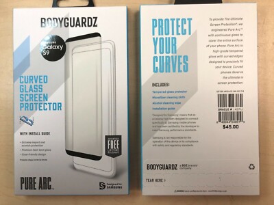 BodyGuardz Pure Arc Samsung Galaxy S8 , S9 Curved Tempered Glass | eBay