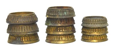 10 VINTAGE SOLID BRASS THREADED SOCKET FIXTURE SCREW CLAMPS | eBay