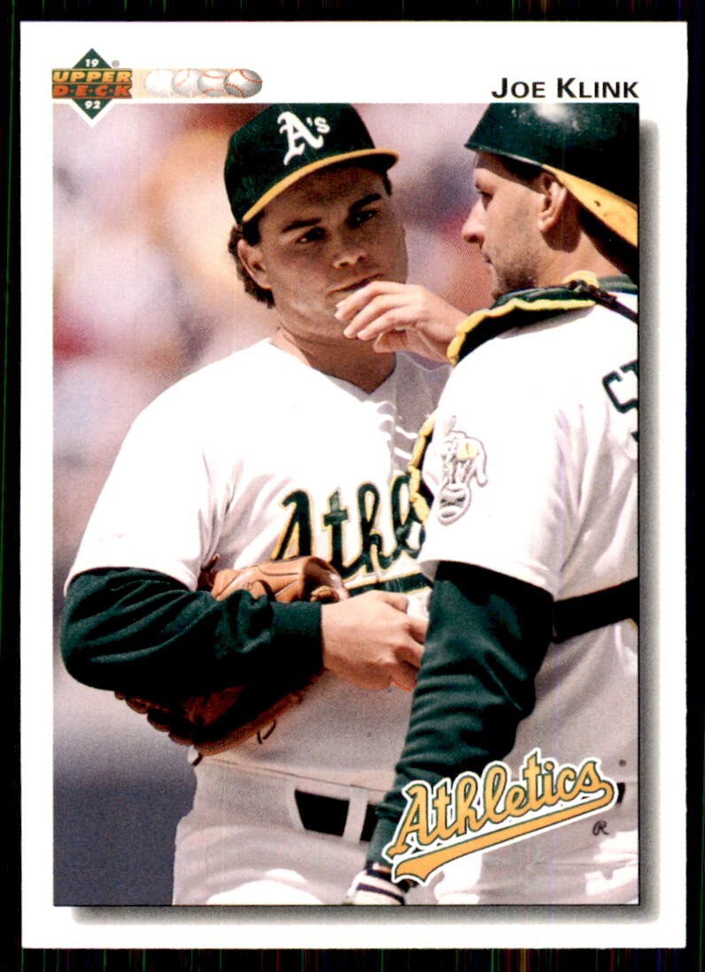 1992 Upper Deck Joe Klink Oakland Athletics #530 MLB Baseball Card | eBay