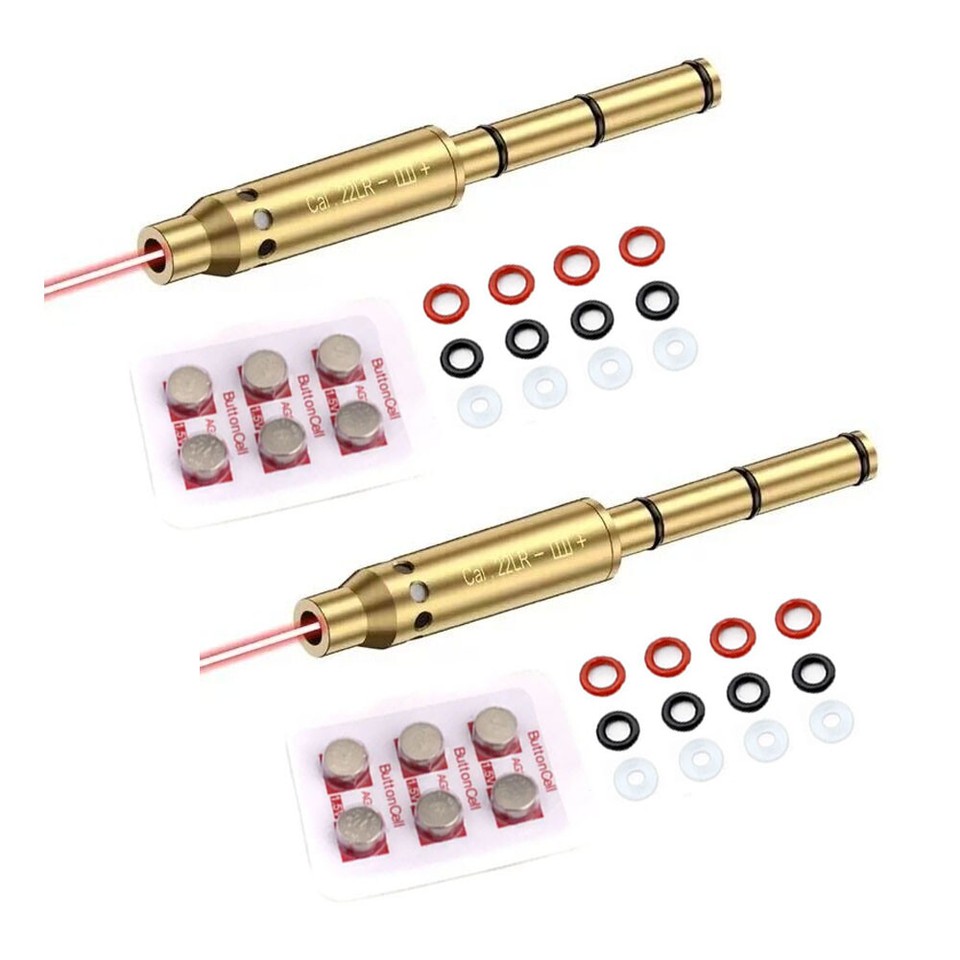 1/2 set .177/22LR/.223Rem/.38spl Cal Laser Boresighter End Barrel For ...