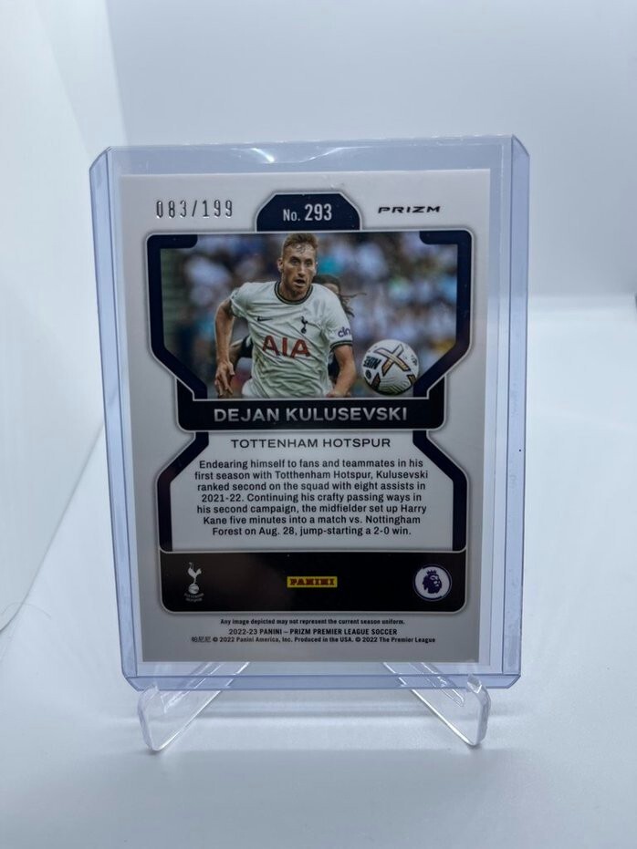 2022-23 Prizm Premier League Pink Prizm /199 Dejan Kulusevski #293 ...