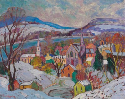 Fern Isabel Coppedge : Village Landscape : Archival Quality Art Print ...