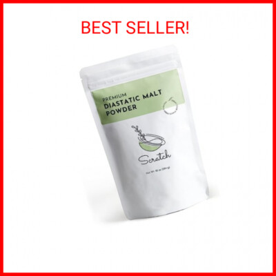Scratch Diastatic Malt Powder for Baking - (10oz) Dried Barley Malt for ...