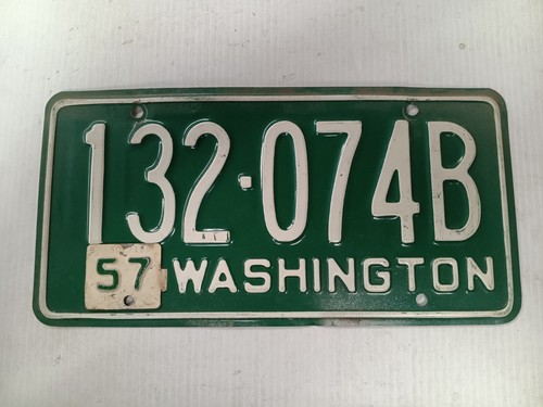 NICE 1957 Washington License Plate Tag | eBay