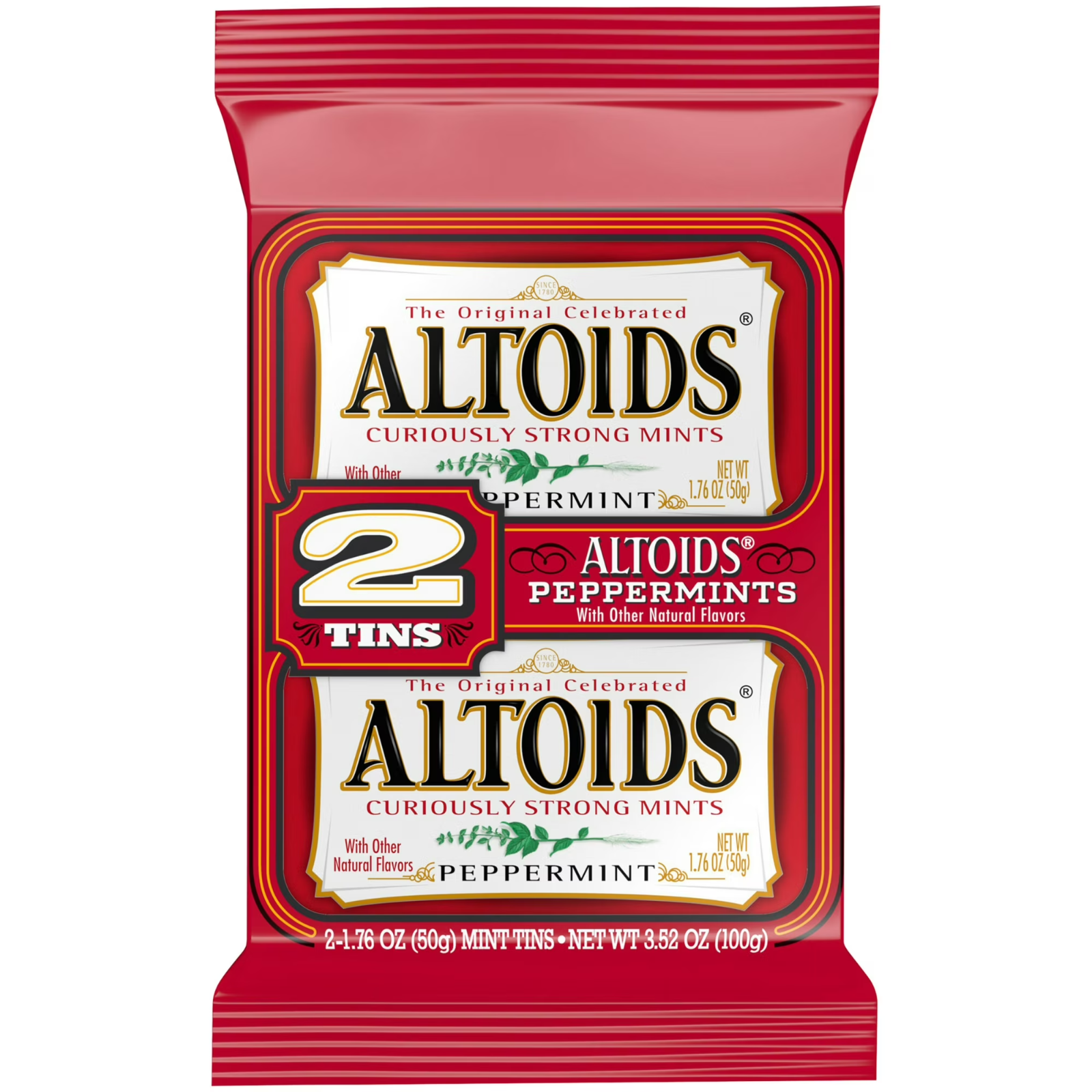 Altoids Peppermint Breath Mints Strong Fresh Flavor Tins 3.52 oz Pack ...