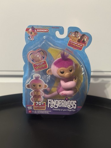 Fingerlings Interactive Baby Monkey Leo Blue - Touch Reacts 70+ Sounds ...