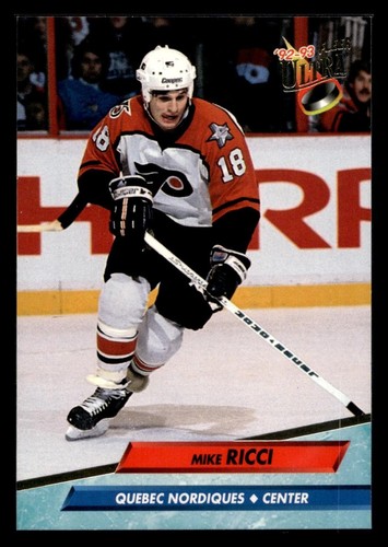 1992-93 Ultra Hockey Card #178 Mike Ricci Quebec Nordiques | eBay
