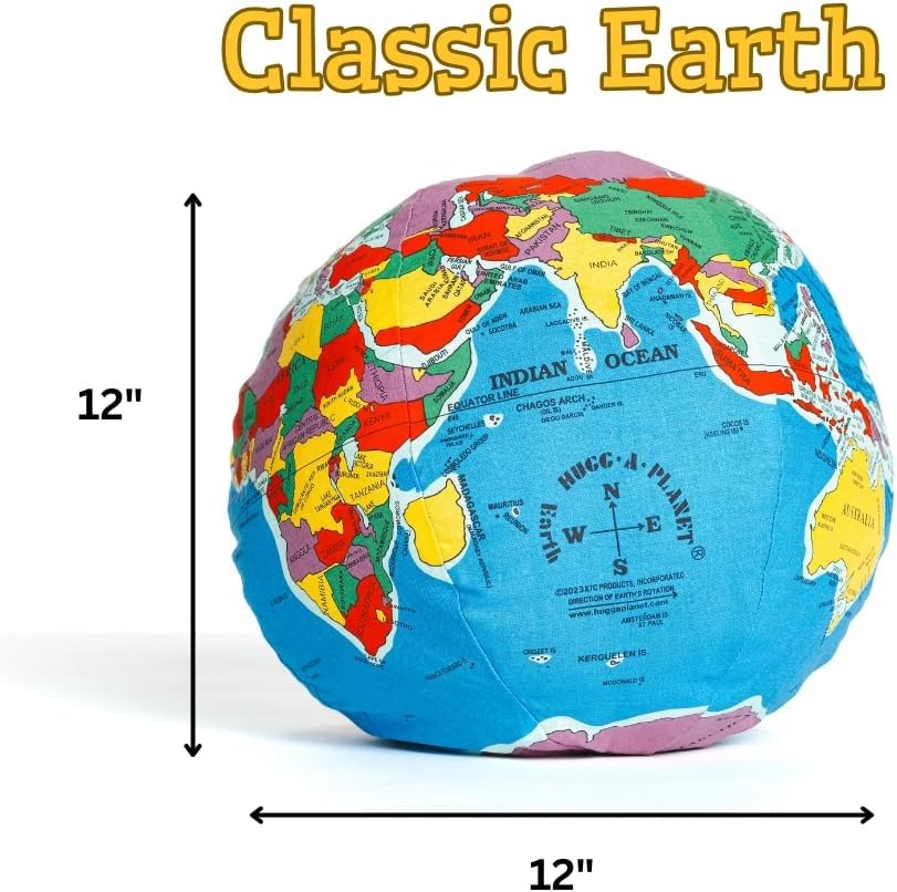 Earth with Moon Soft Plush Globe for Children | Montessori Educational ...