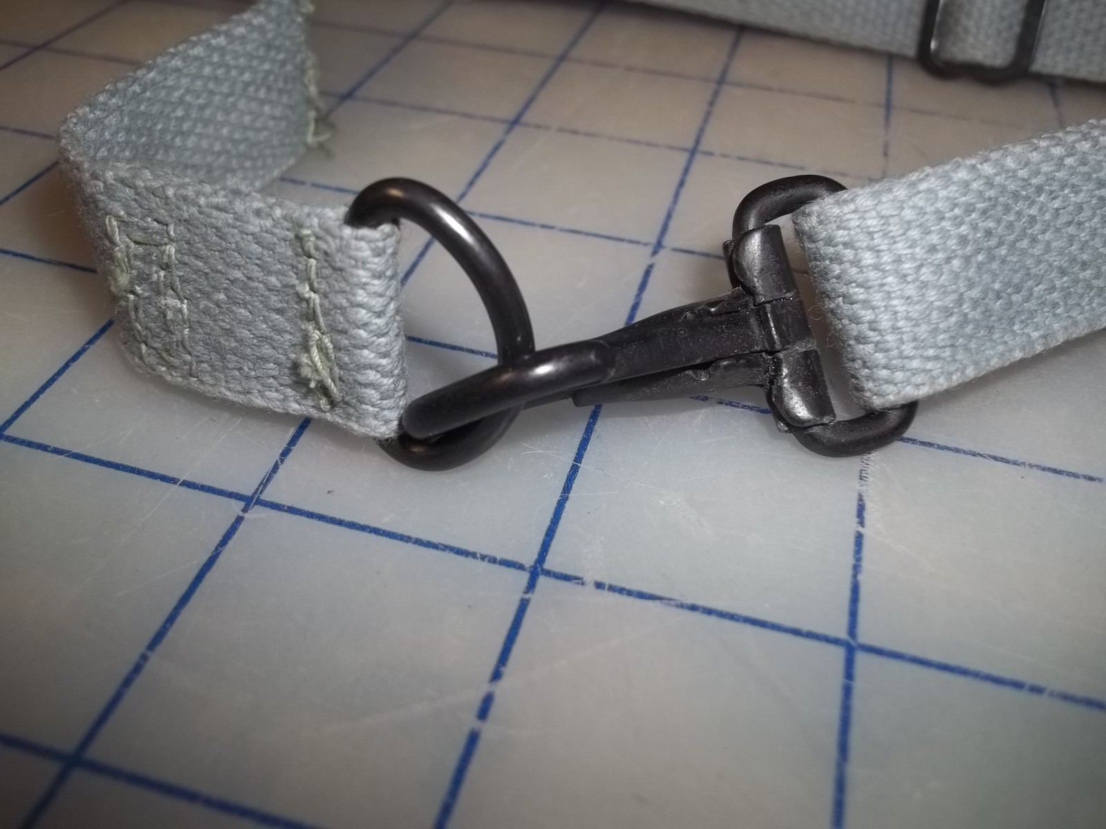 adjustable USA made military strap grey cotton metal buckles clips 3/4 ...