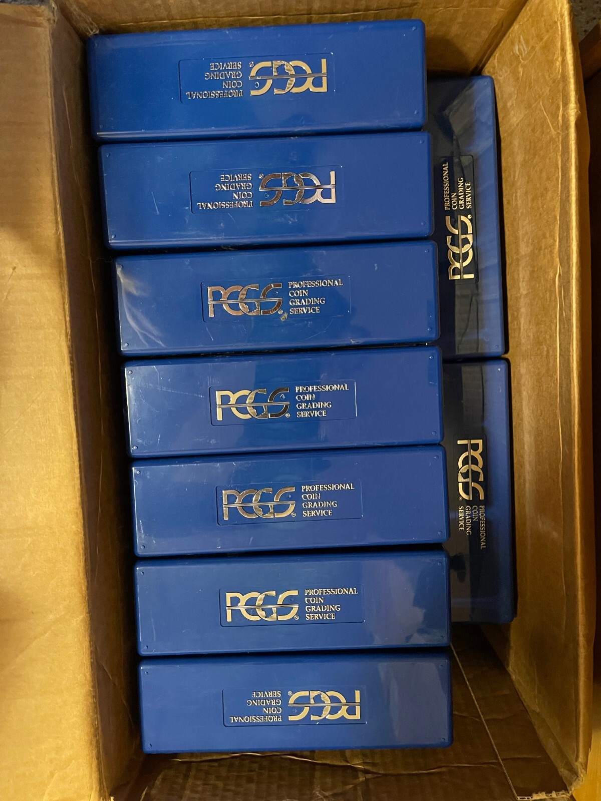 Lot of 25 EMPTY Blue PCGS Coin Holders/Boxes | eBay