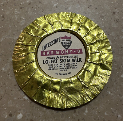 RARE Interstate All Star Dairy Milk Bottle Cap Iowa Dairy Bottle | eBay