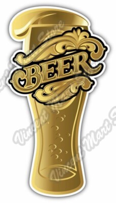 Beer Glass Cup Brewery Oktoberfest Car Bumper Window Vinyl Sticker ...
