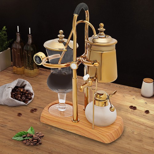 Retro Coffe Maker Belgian Belgium Luxury Royal Family Balance Syphon ...