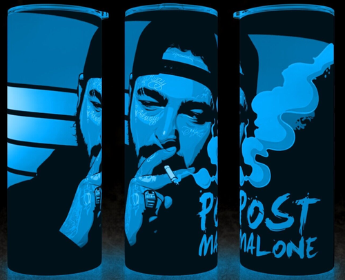 Glow in the Dark Post Malone Smoking Purple Gradient Cup Mug Tumbler ...