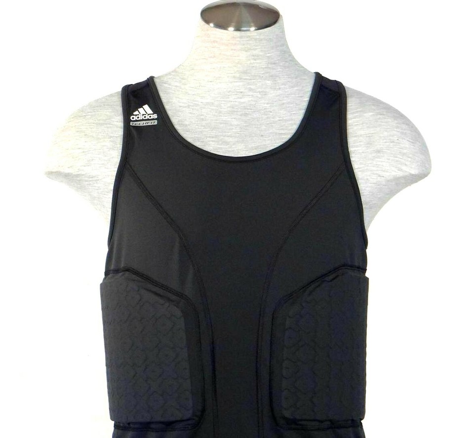 Adidas ClimaCool Techfit Black Padded Basketball Compression Tank Men's ...