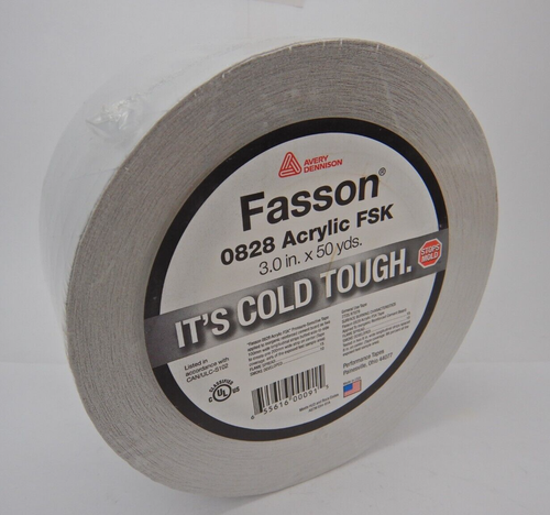 Fasson 0828 Acrylic FSK 3.0" In X 50 Yards Roll Cold Tough TAPE Avery ...