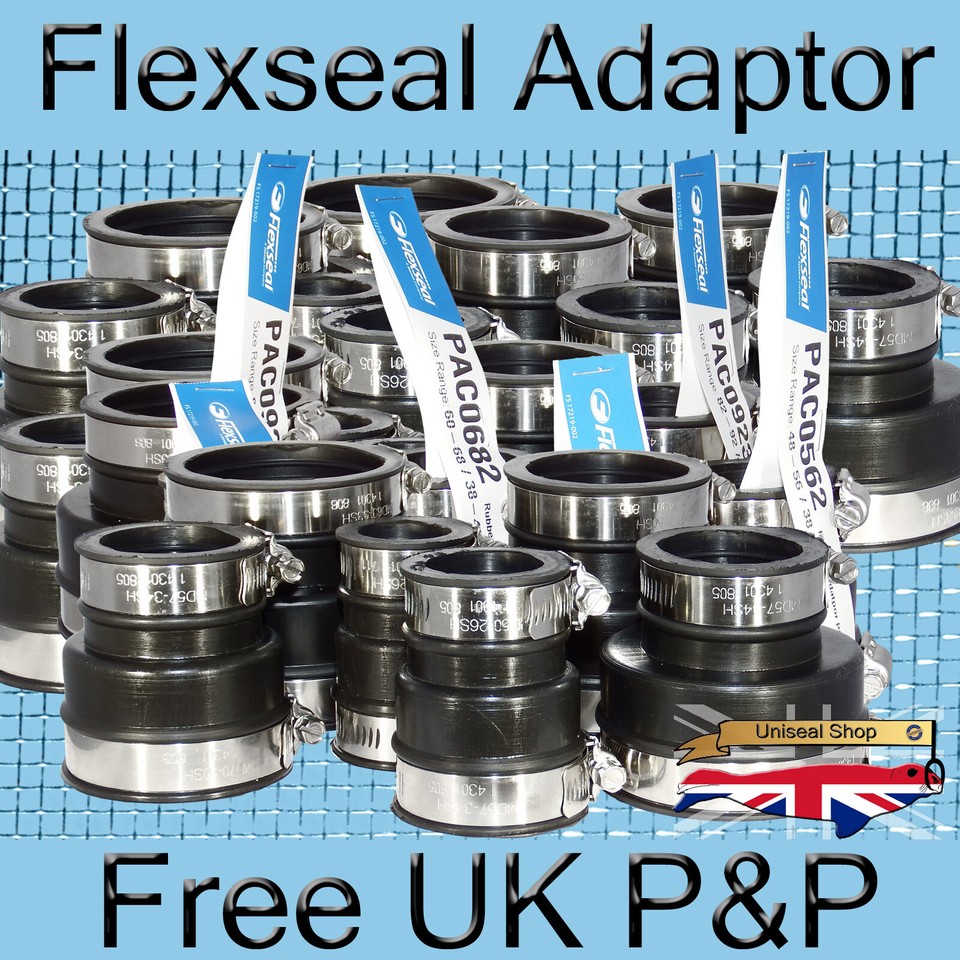 Flexseal Genuine EPDM Reducer Rubber Adaptor Coupling Flexible Pipe ...