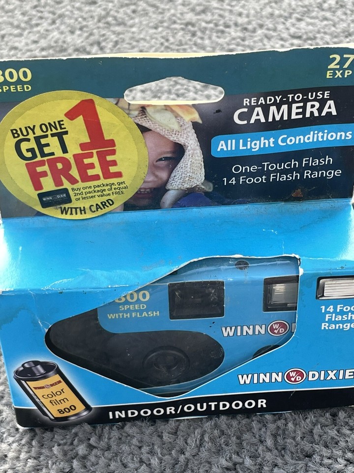 Winn Dixie Ready To Use Flash Camera 800 Speed 27 Exp Disposable ...