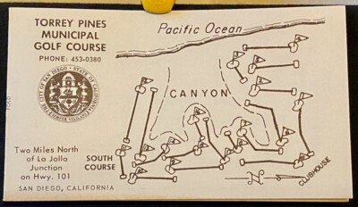 Vintage Unused 1964 Torrey Pines Golf Scorecard - South Course | eBay