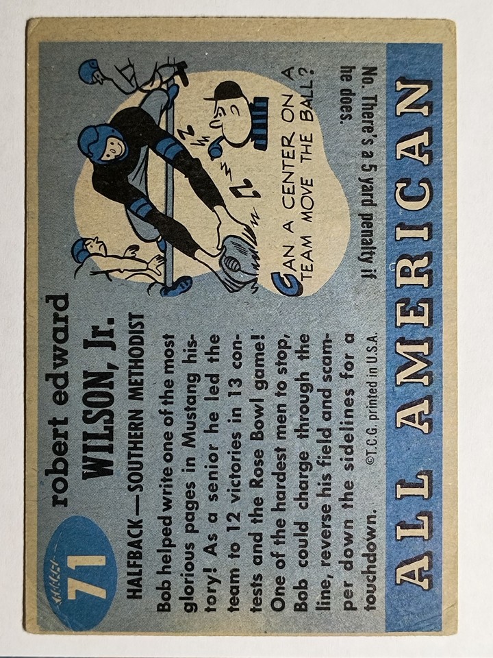 1955 Topps All American #71 Bobby Wilson (VG) | eBay