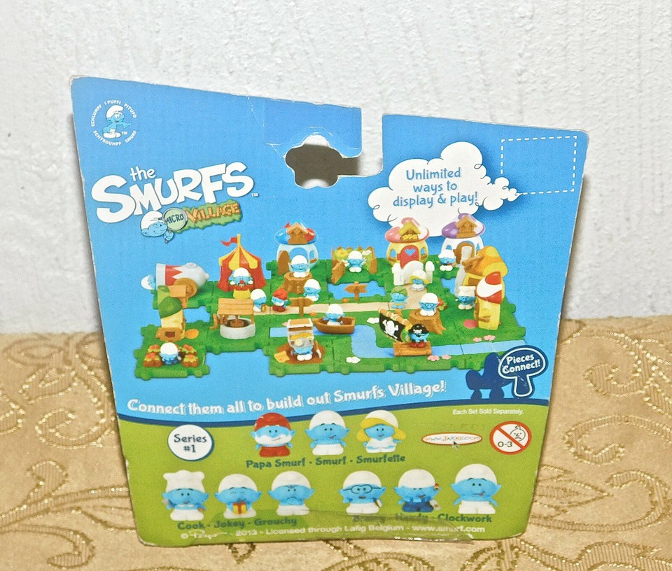 The Smurfs Micro Village Brainy Handy and Clockwork New sealed Package ...