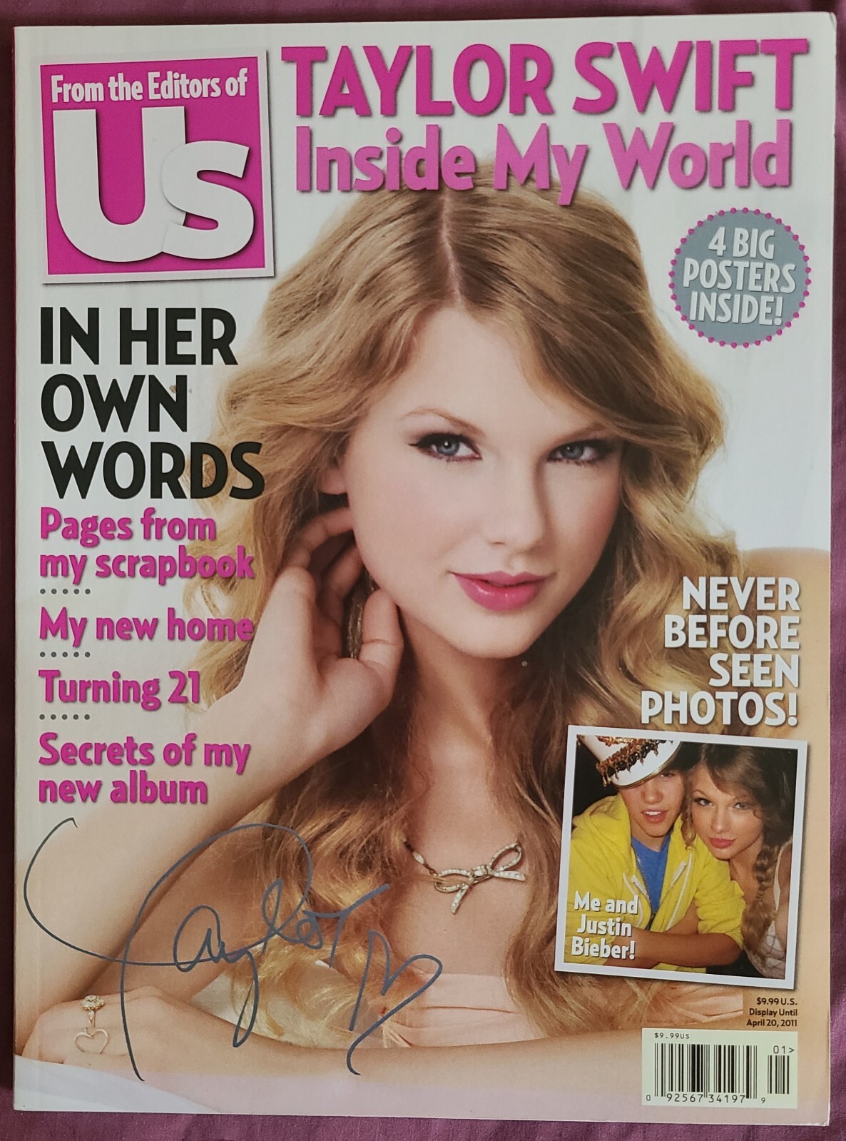 Taylor Swift US Magazine April 20, 2011 Inside My World - Includes 4 ...